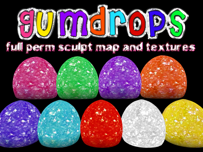 Second Life Marketplace - FULL PERM Gumdrop Sculpt Map & Textures